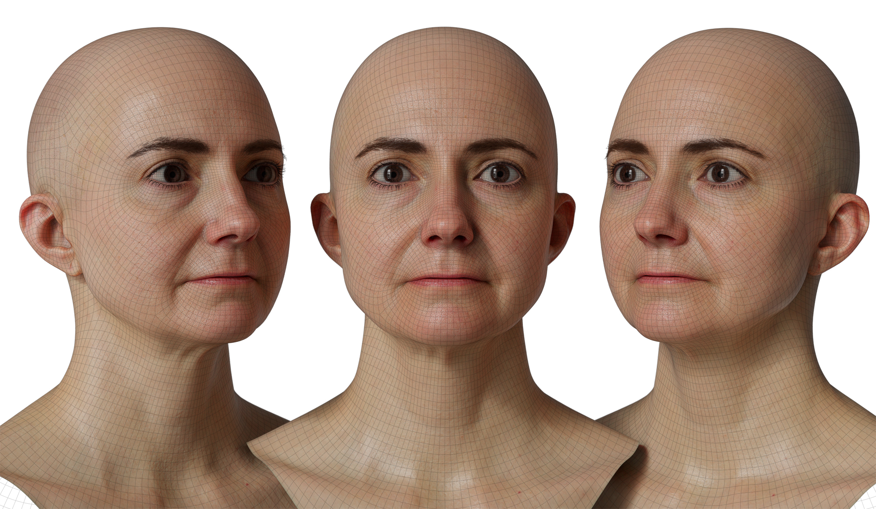 HD Female 3D Head Model 33 HD Female 3D Head Model 33